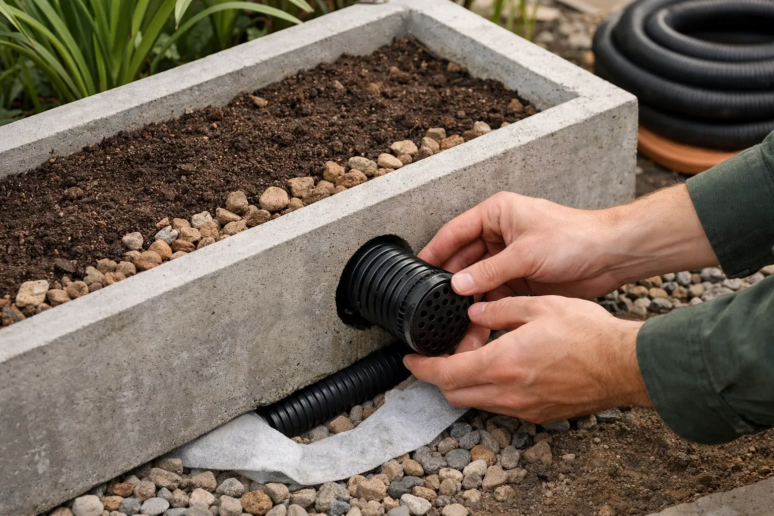 How to Detail Planter Drainage Outlet - Metal Planters Ltd